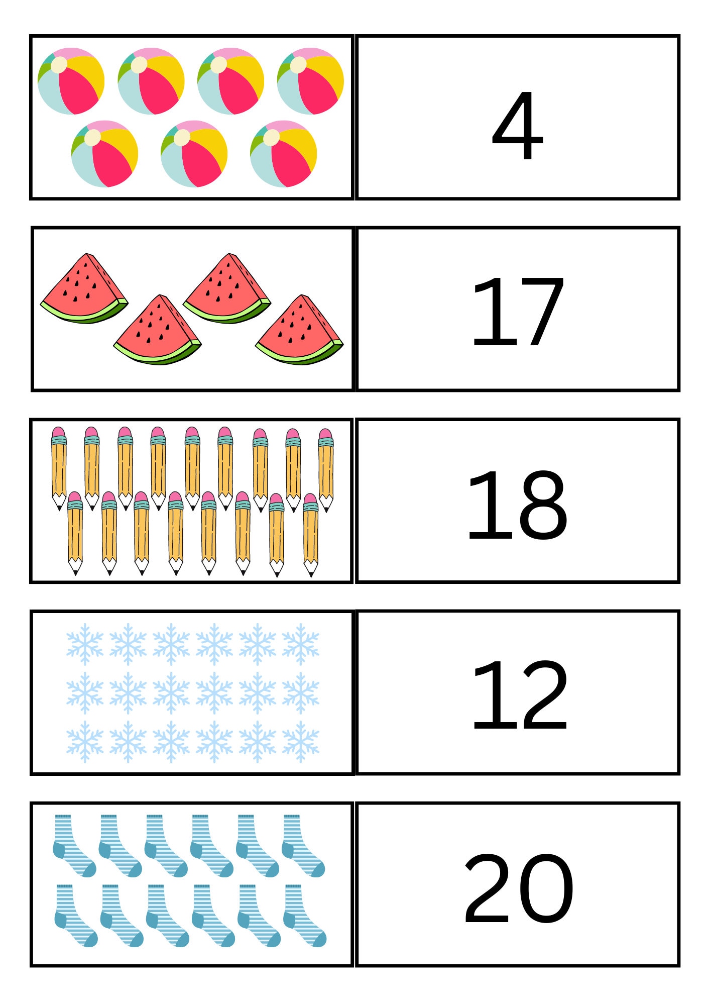 Counting to 20 Domino Activity, DIGITAL, Printable - Etsy