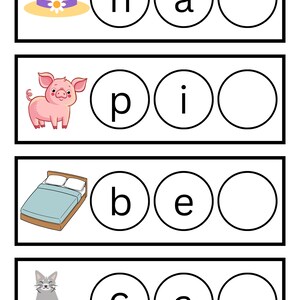 CVC Missing End Sound Activity, Literacy, Reading, PRINTABLE, Set of 28 ...