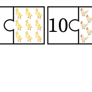 Number Puzzles 1-10, Farm Animal Theme, Counting Activity, DIGITAL ...