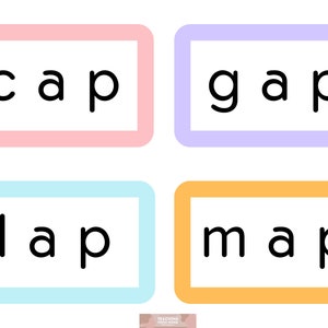 CVC Flash Cards, Set of 180 Flash Cards for Literacy, Reading, DIGITAL ...