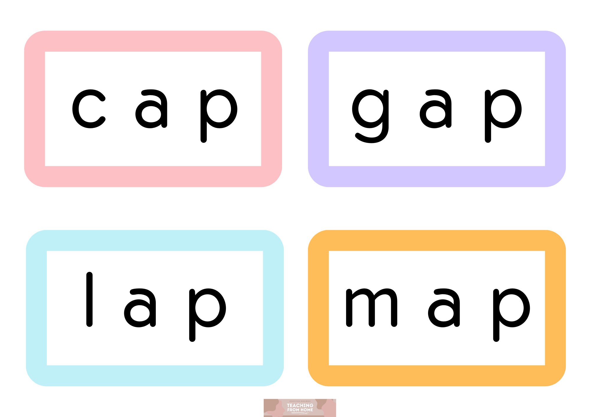 CVC Flash Cards, Set of 180 Flash Cards for Literacy, Reading, DIGITAL ...