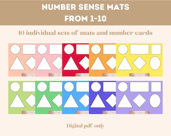 Number Sense Activity Mats - Etsy