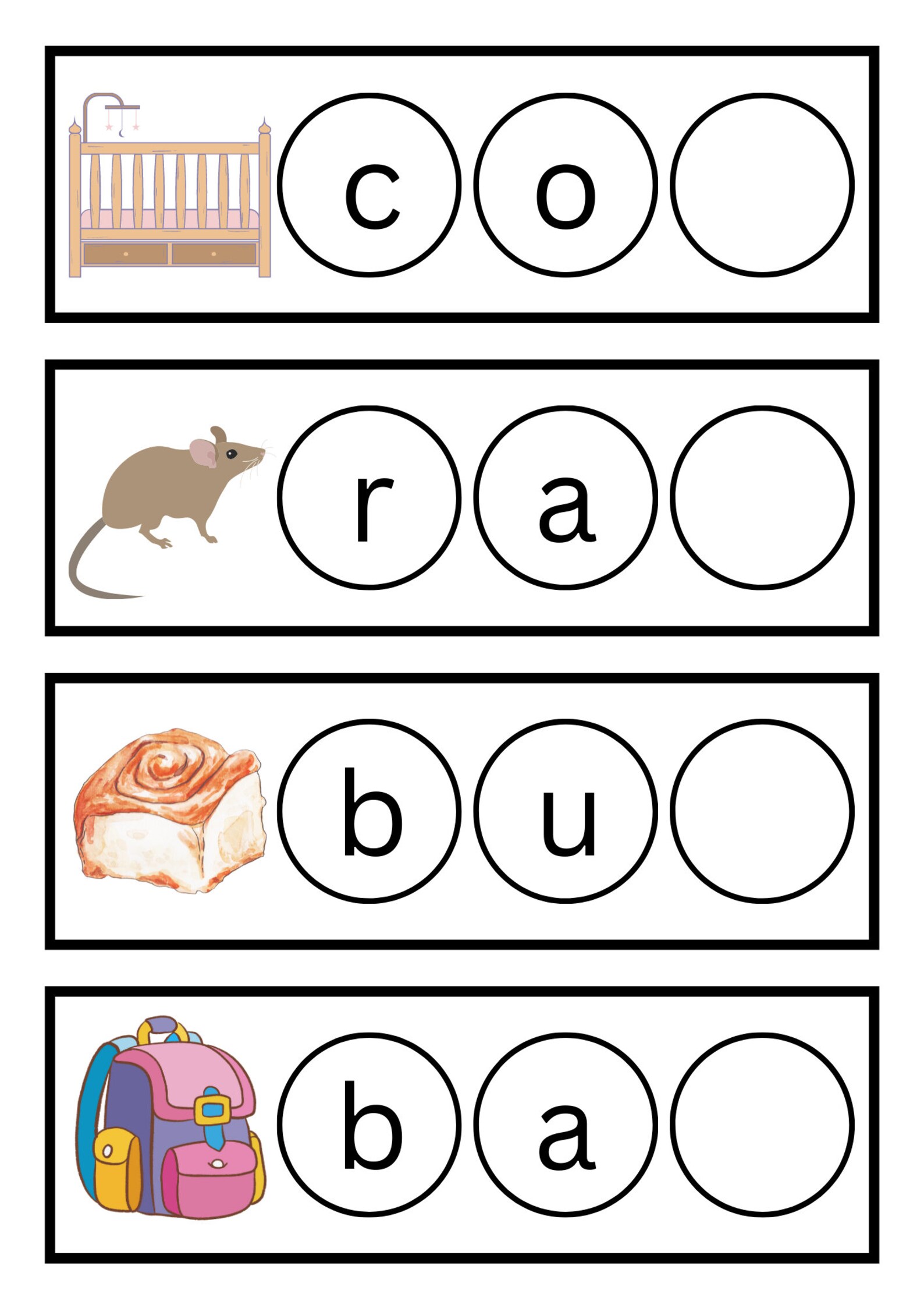 CVC Missing End Sound Activity, Literacy, Reading, PRINTABLE, Set of 28 ...