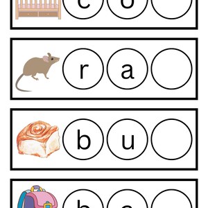 CVC Missing End Sound Activity, Literacy, Reading, PRINTABLE, Set of 28 ...