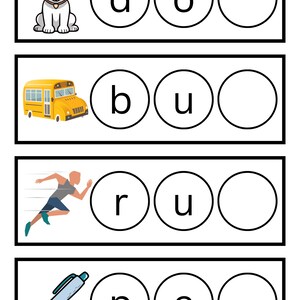 CVC Missing End Sound Activity, Literacy, Reading, PRINTABLE, Set of 28 ...