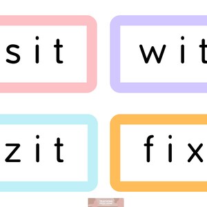 CVC Flash Cards, Set of 180 Flash Cards for Literacy, Reading, DIGITAL ...