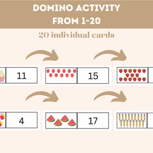 Counting to 20 Domino Activity, DIGITAL, Printable - Etsy