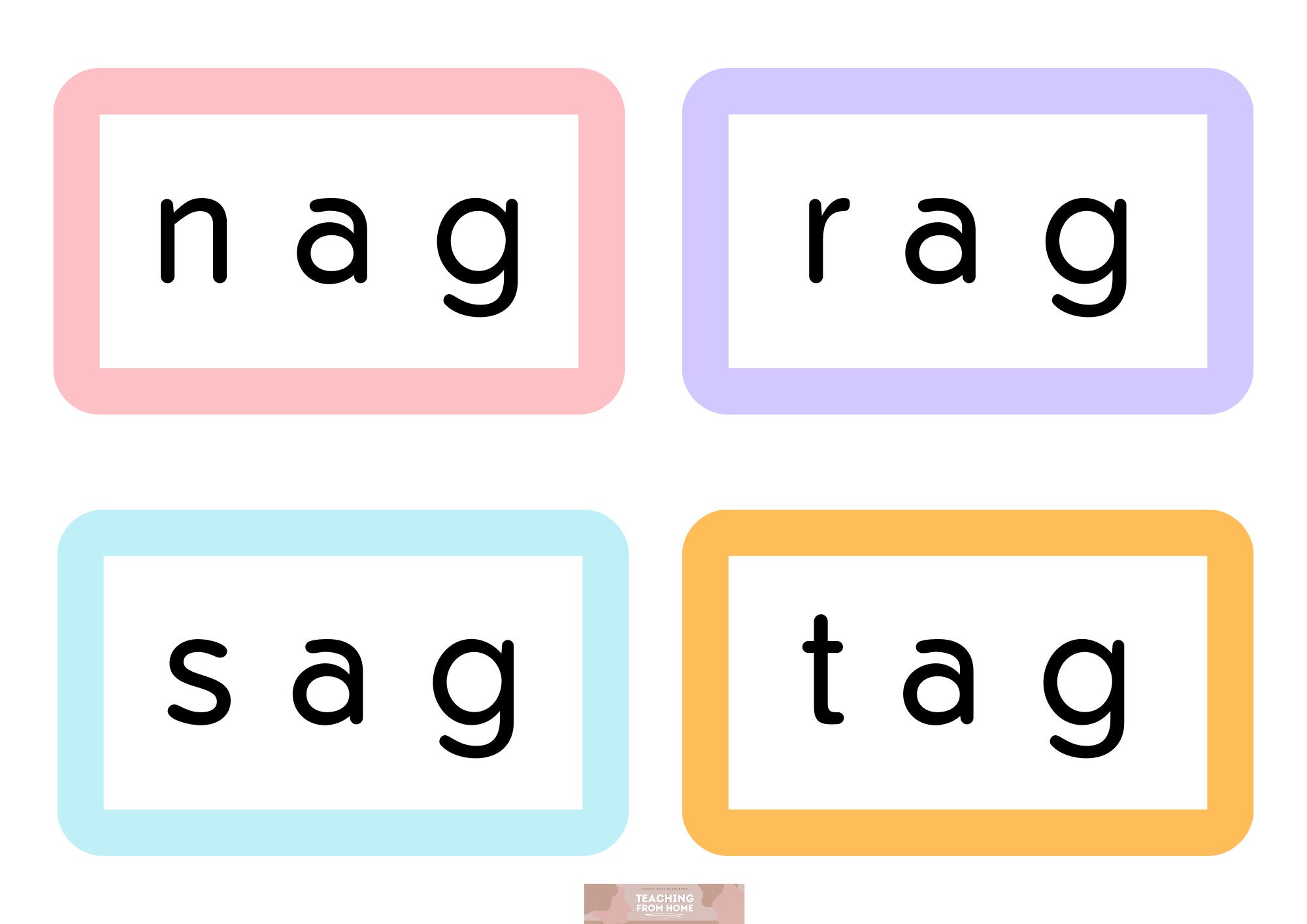 CVC Flash Cards, Set of 180 Flash Cards for Literacy, Reading, DIGITAL ...