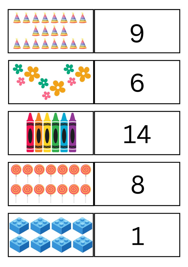 Counting to 20 Domino Activity, DIGITAL, Printable - Etsy