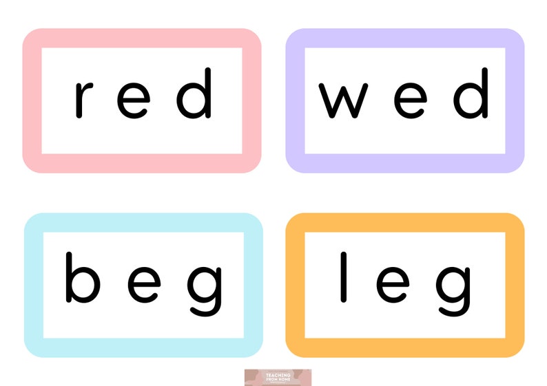 CVC Flash Cards, Set of 180 Flash Cards for Literacy, Reading, DIGITAL ...