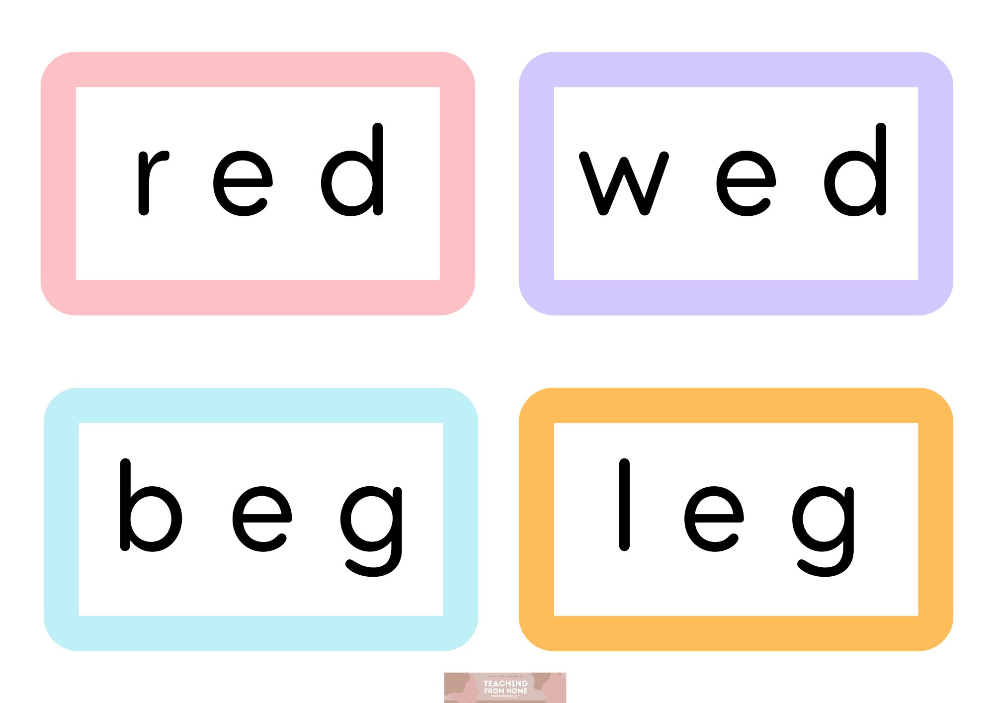 CVC Flash Cards, Set of 180 Flash Cards for Literacy, Reading, DIGITAL ...