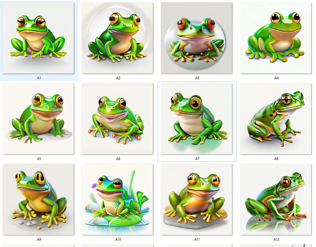 Cute Frogs Clipart - Set of 18 Frogs Clip Art, 18 JPG and 18 PNG ...
