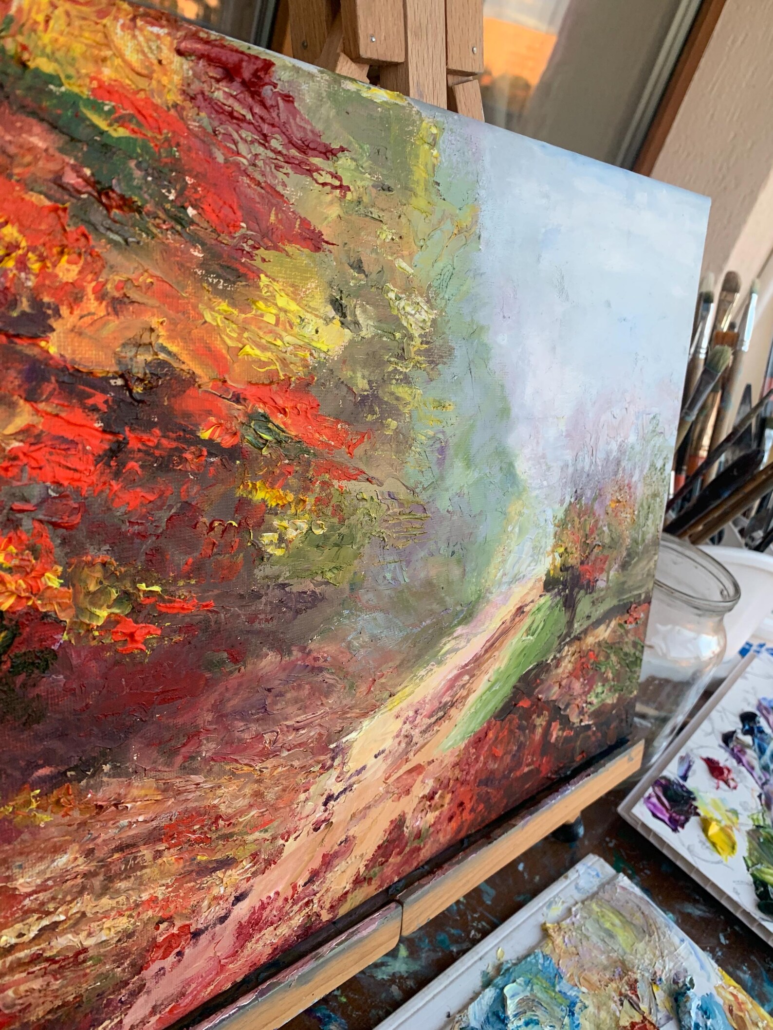 Impressionistic Autumn Forest Oil Painting on Canvas (11.81x15.75) - Etsy