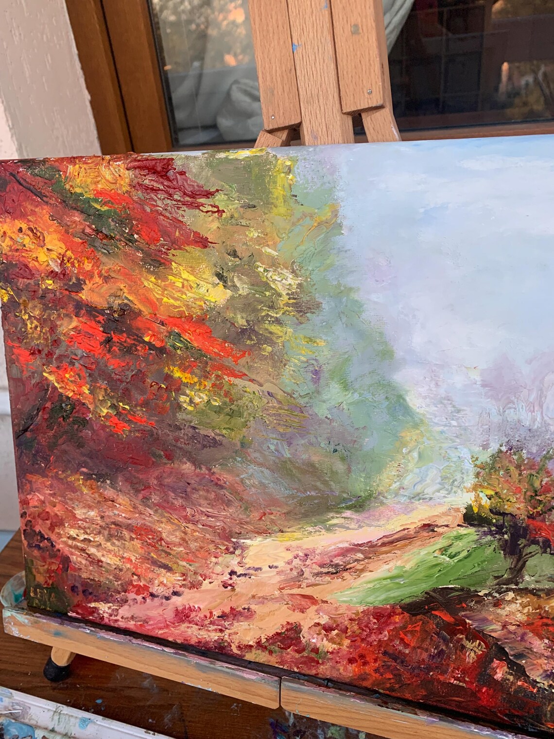 Impressionistic Autumn Forest Oil Painting on Canvas (11.81x15.75) - Etsy