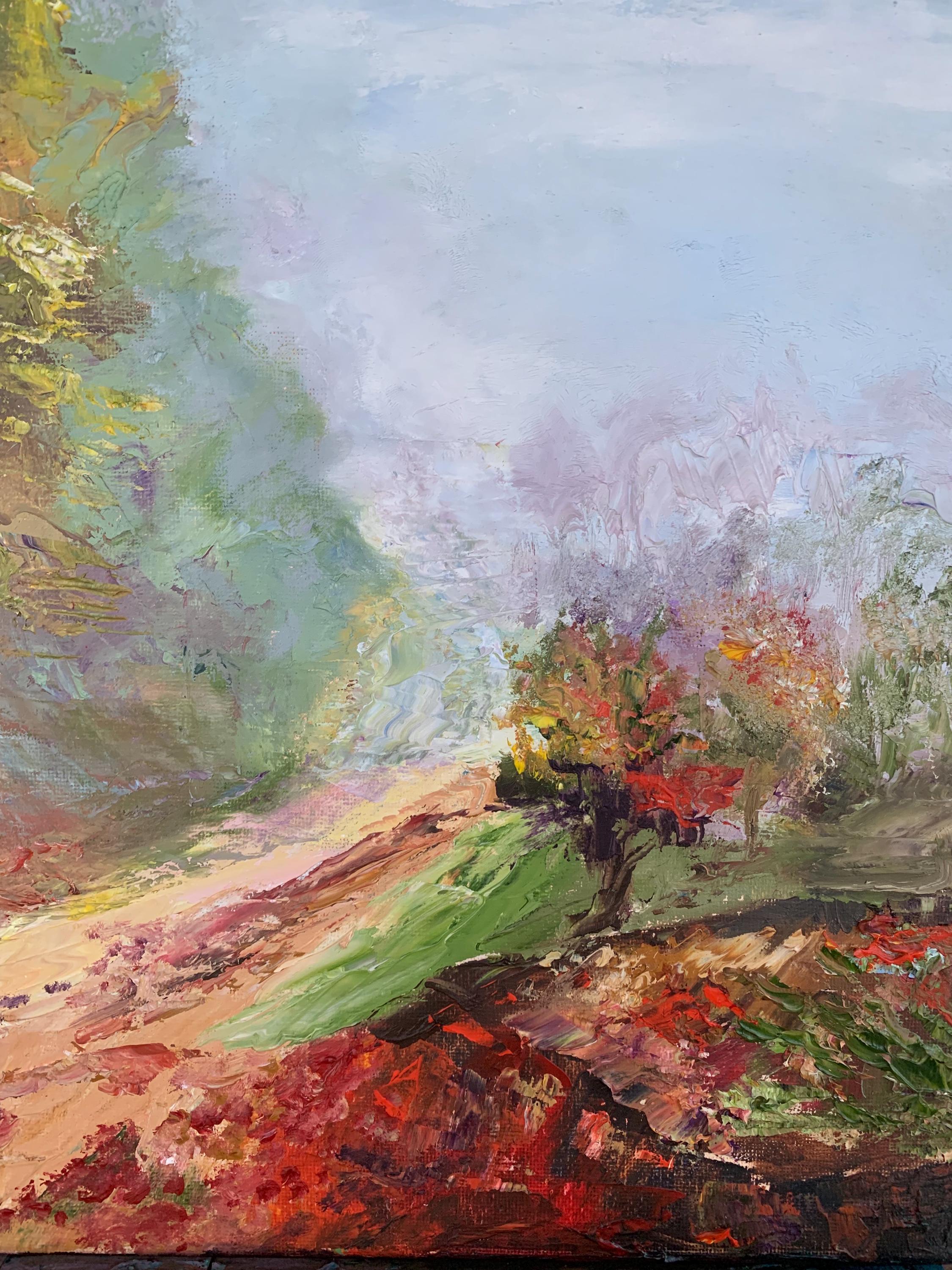 Impressionistic Autumn Forest Oil Painting on Canvas (11.81x15.75) - Etsy