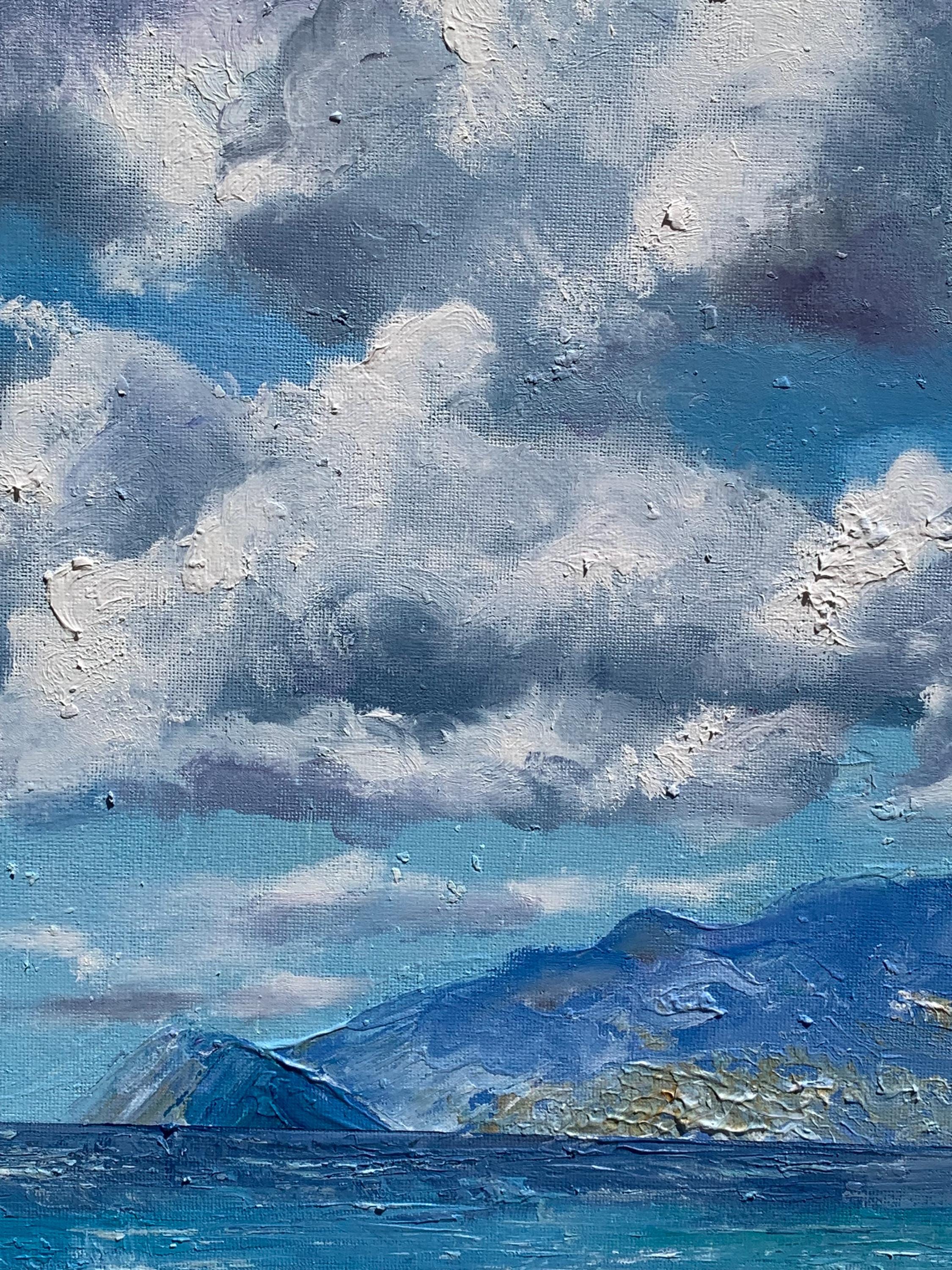 Original Turquoise Beach Wave Oil Painting Impasto Ocean Seascape ...