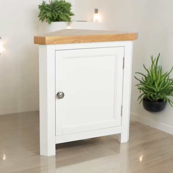Small corner cupboard white store