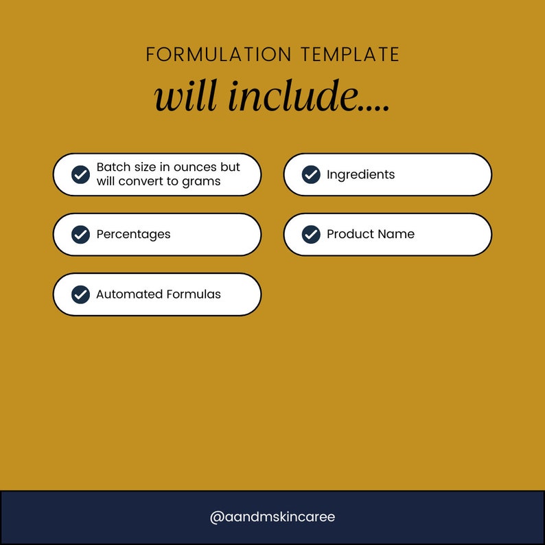 Skincare Formulation Template - Excel Printable Recipe for Crafting ...