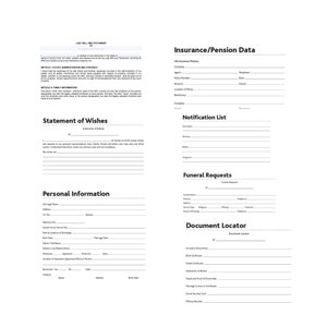Last Will and Testament Form | Editable Instant Download | Legal Will ...