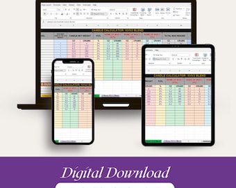 Candle Calculator Spreadsheet for Candle Business, Handmade Candles ...