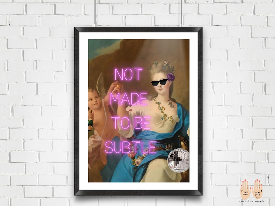 Altered Classical Art, Artful Wallart Print, Mental Health Selfcare ...