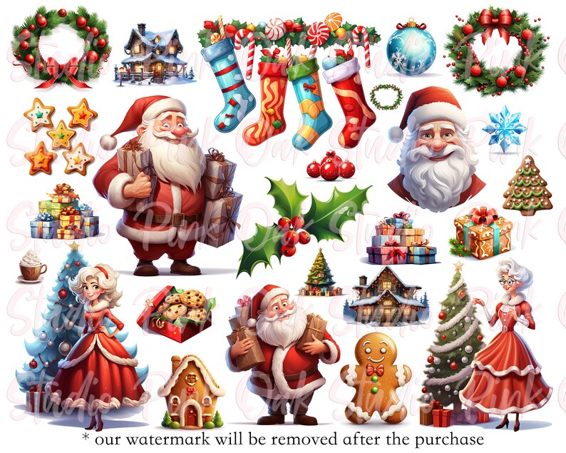 Christmas Classics, Clipart, Cartoon, Santa Claus, Presents, Christmas ...