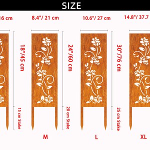 Rusty Flowers Privacy Screen, Metal Flowers Panels, Garden Panel ...