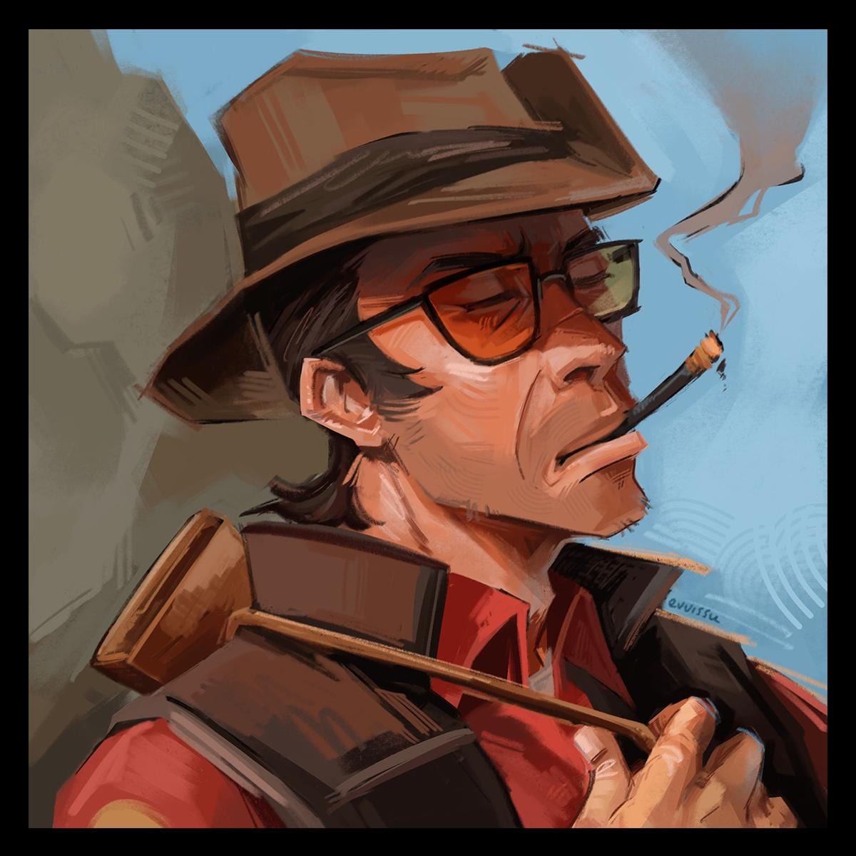 TF2 - Sniper's Smoke Break Print - Etsy
