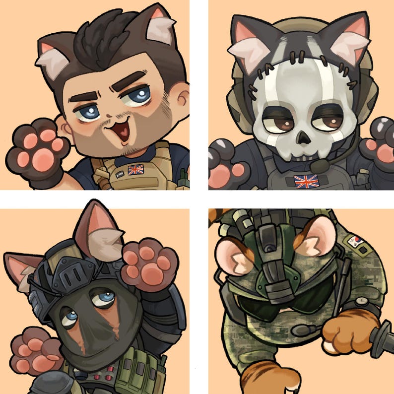 CALL OF KITTY - Catboy Operator Charms - Etsy