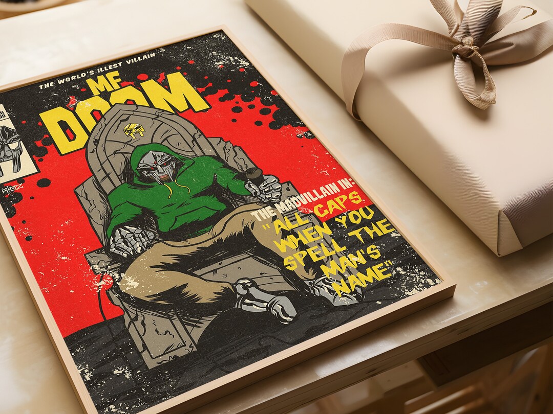 MF Doom Poster, MF Doom Madvillainy Album, MF Doom Gift, Mf Doom Print ...