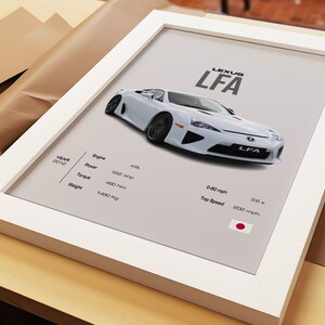 Lexus LFA Poster Lexus LFA Car Art Car Enthusiast Wall Art - Etsy