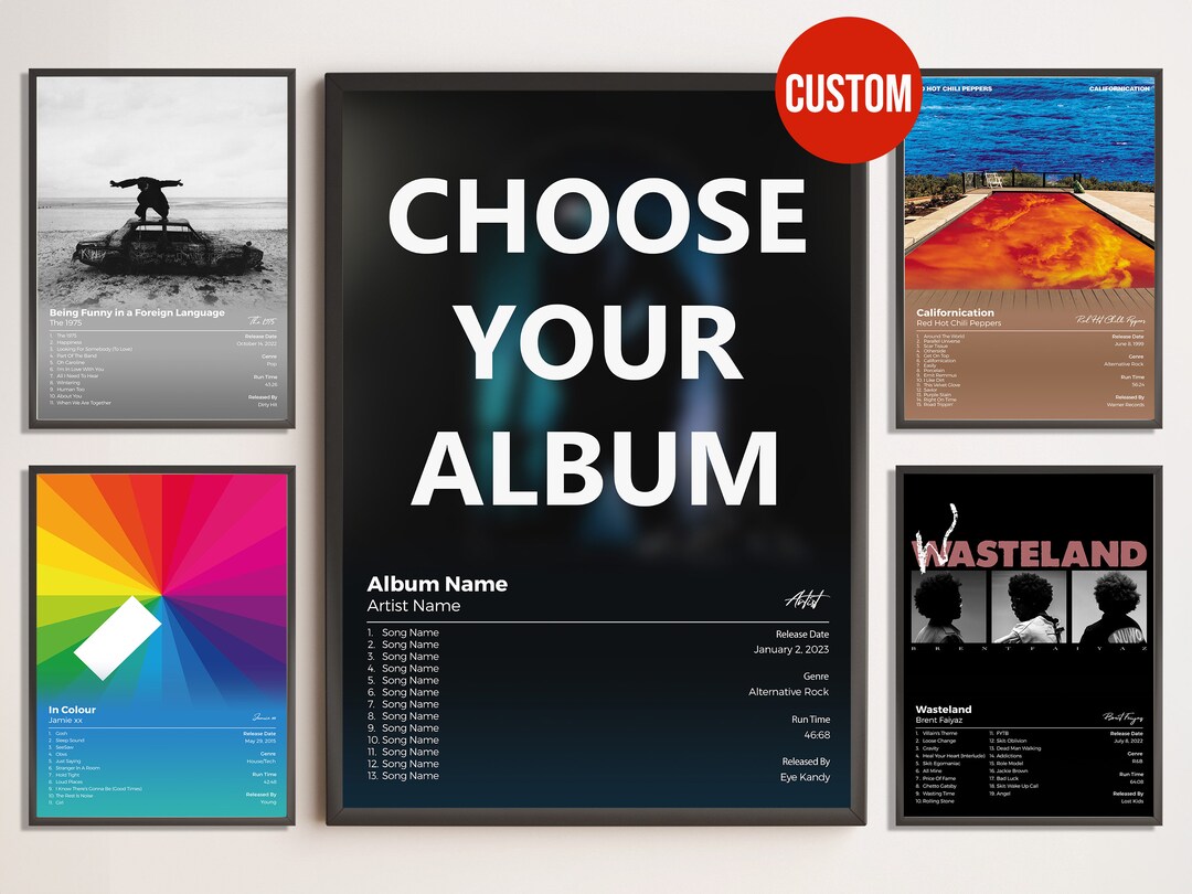 Personalised Album Poster Album Poster Prints, Music Album Covers ...