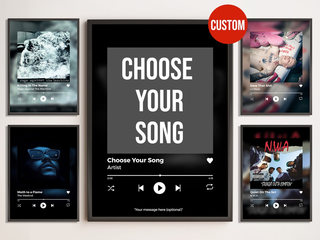 Spotify Music Poster Choose ANY Song Spotify App Music Poster Print ...