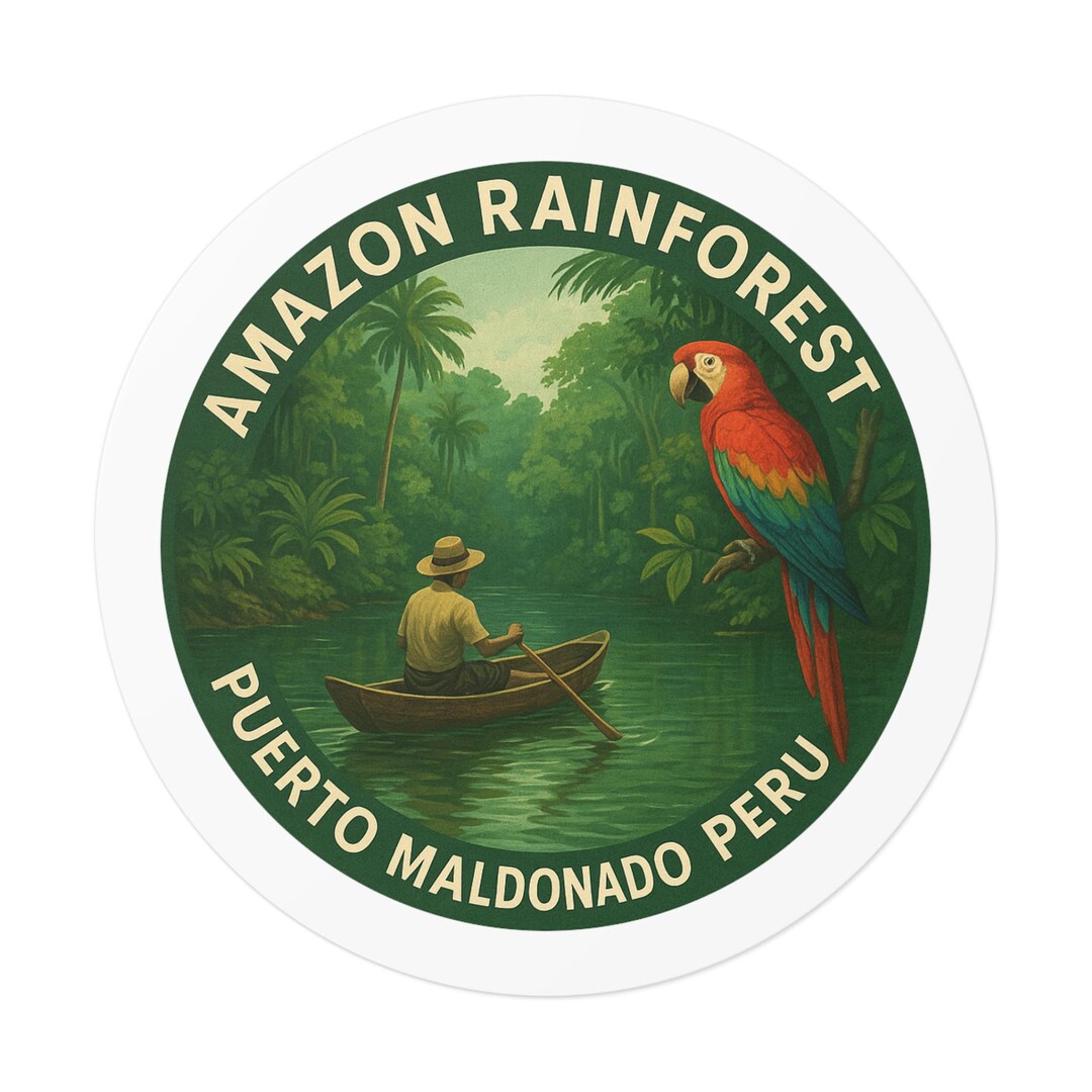 Amazon Rainforest Vinyl Sticker: Eco-friendly Tropical Decor - Etsy