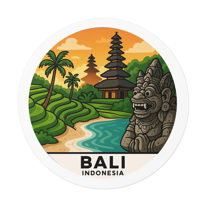 Bali-inspired Vinyl Stickers: Tropical Travel Decals - Etsy