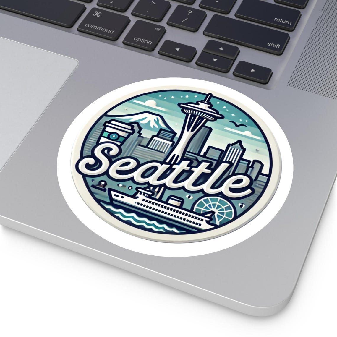 Seattle, Space Needle, Round Stickers, Indoor\outdoor - Etsy