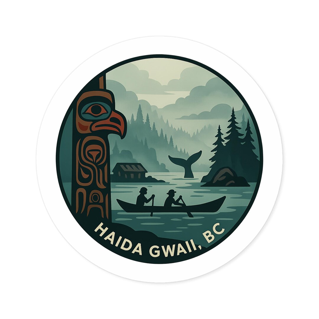 Haida Gwaii Vinyl Sticker, BC Canada Travel Decal - Etsy
