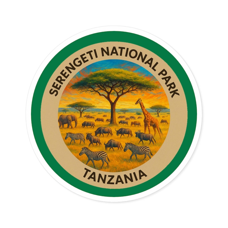 Serengeti National Park Sticker, Tanzania Wildlife Travel Decor - Etsy