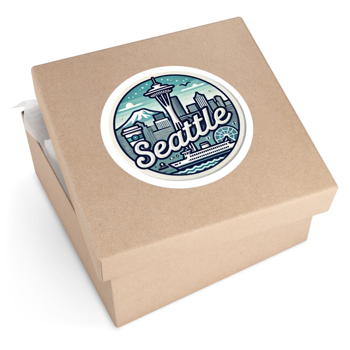 Seattle, Space Needle, Round Stickers, Indoor\outdoor - Etsy