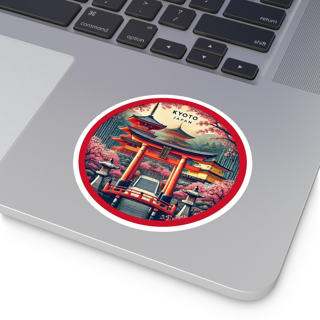 Kyoto Japan Round Stickers | Vintage Travel Aesthetic | Perfect for ...