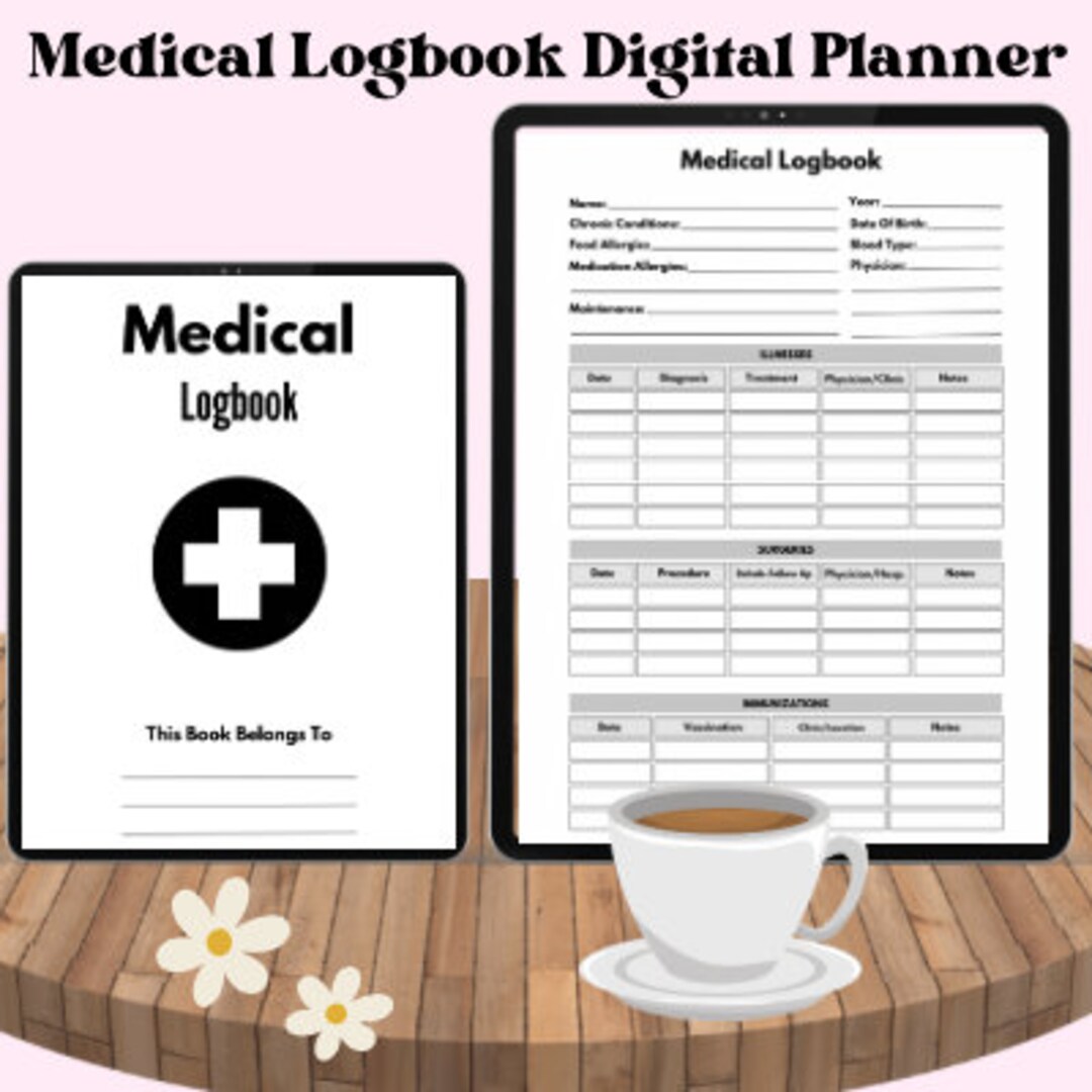 Medical, Logbook, Digital, Planner, Appointment Tracking, Medication ...