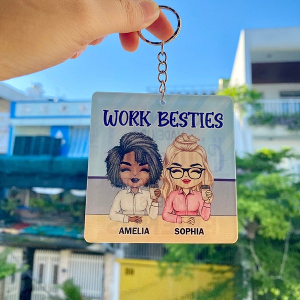 Work Bff Keychain - Etsy