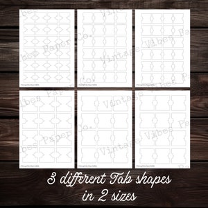 Junk Journal Printable Journal Tab Templates, Print on Your Own Papers ...