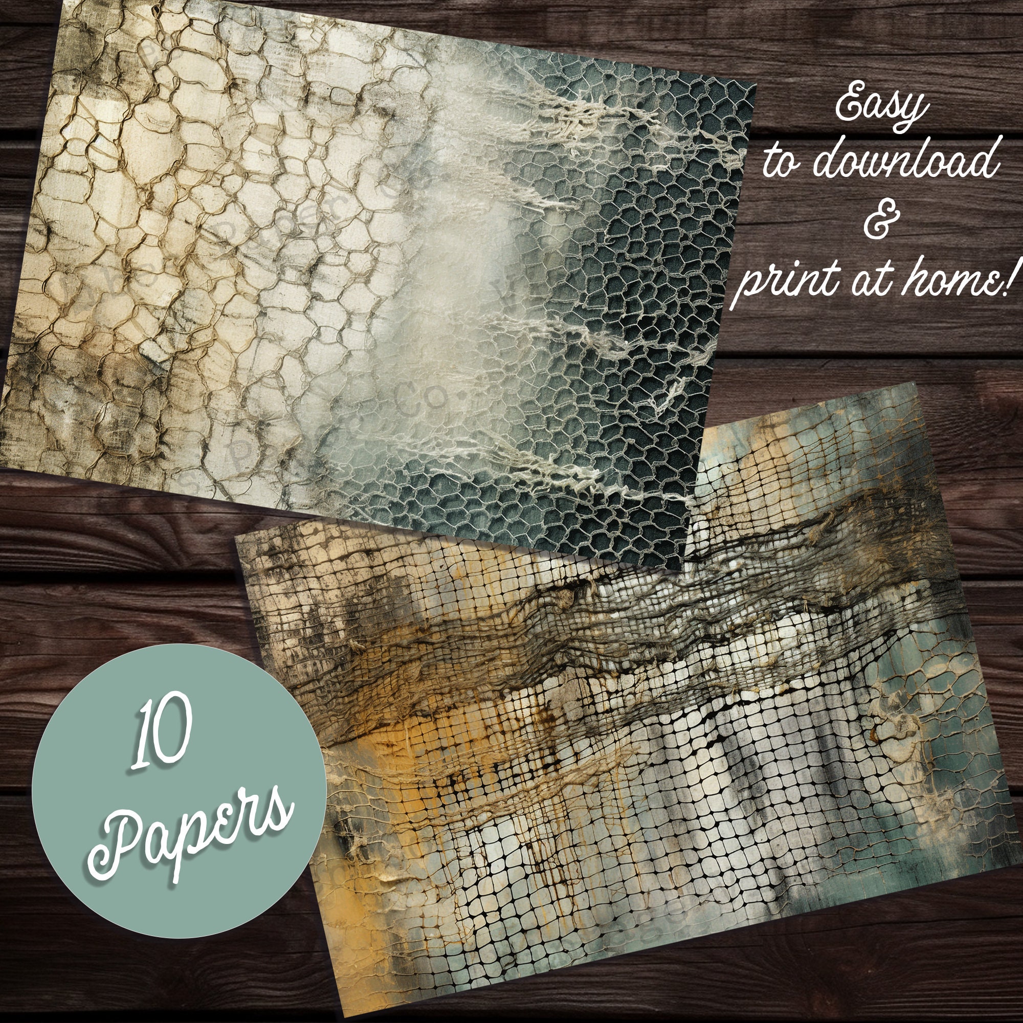 Grunge Net Digital Papers, Rustic Textured Grungy Fabric Printable ...