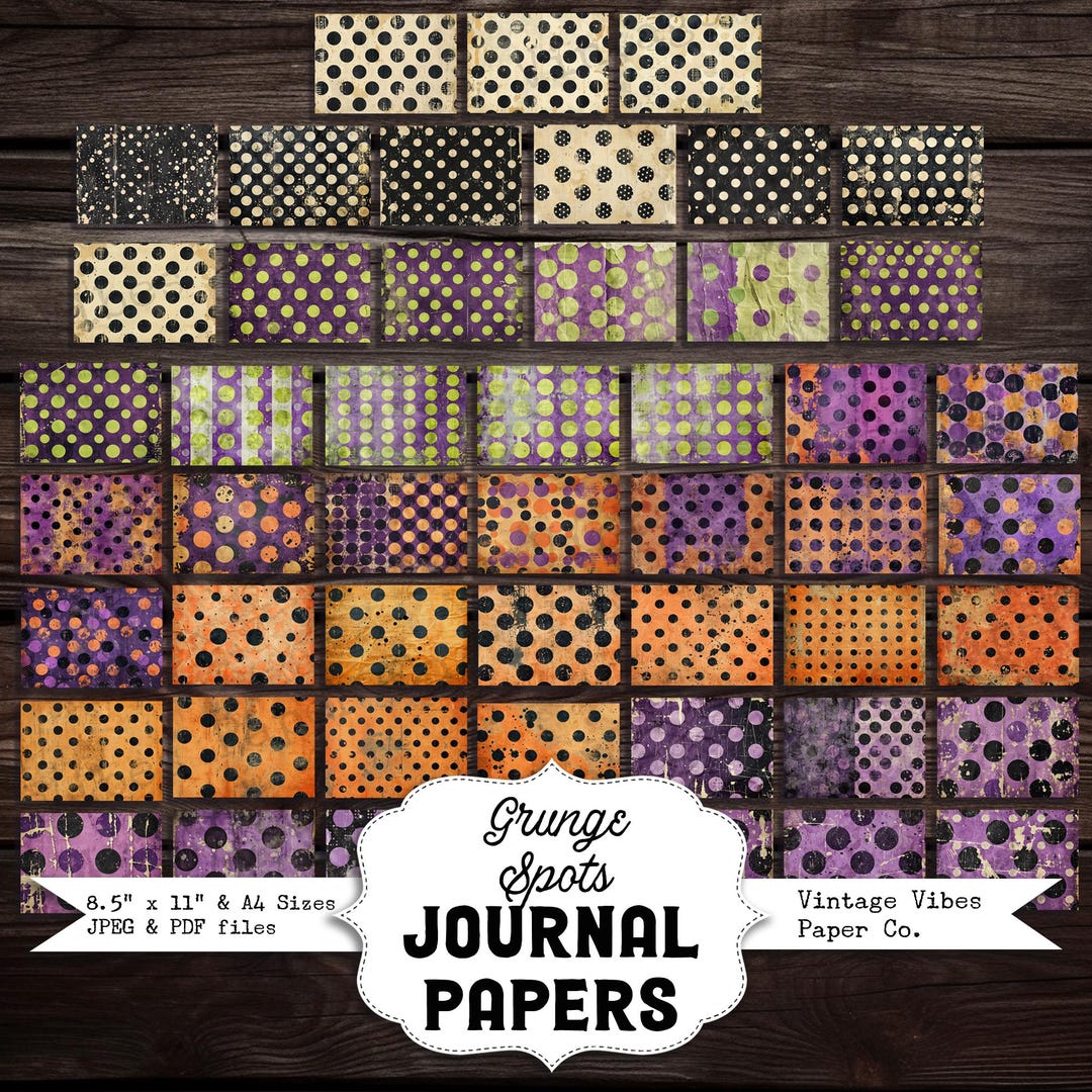 Grunge Shabby Spotty Backgrounds Bundle of Junk Journal Digital Papers ...