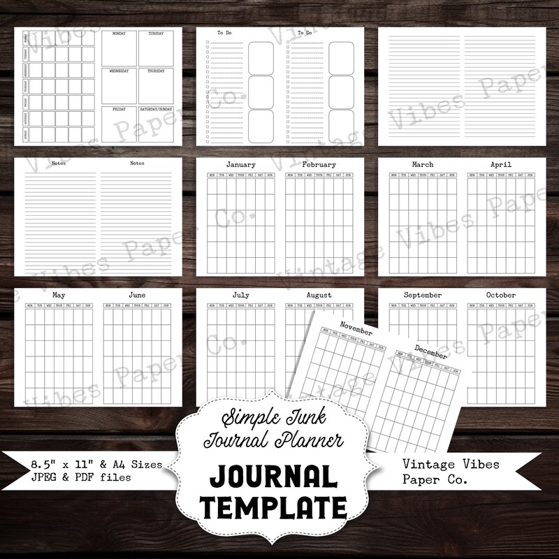 Printable Journal - Etsy