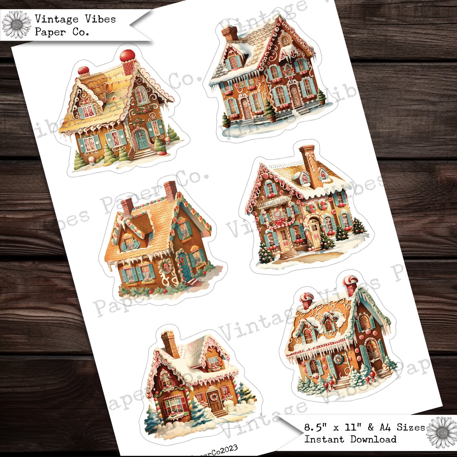 Gingerbread House Fussy Cut Ephemera for Junk Journals, 18 Collage Cut ...