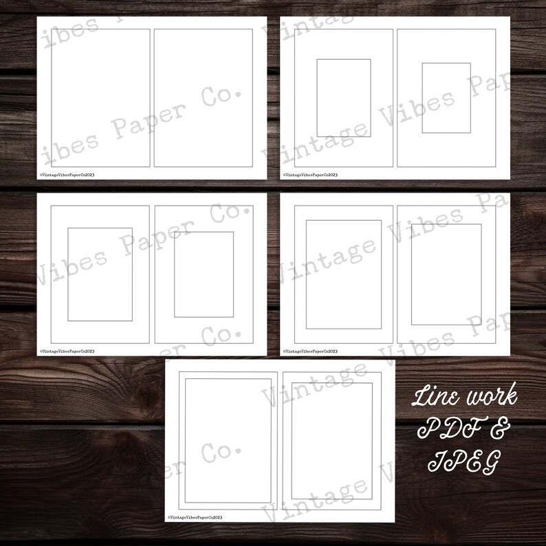 Junk Journal Printable Journal Rectangle Tunnel Cover Apertures ...