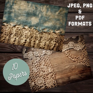 Grunge Net Digital Papers, Rustic Textured Grungy Fabric Printable ...