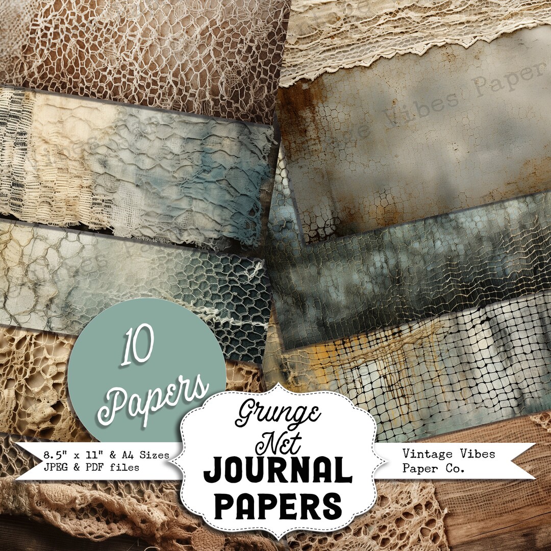 Grunge Net Digital Papers, Rustic Textured Grungy Fabric Printable ...